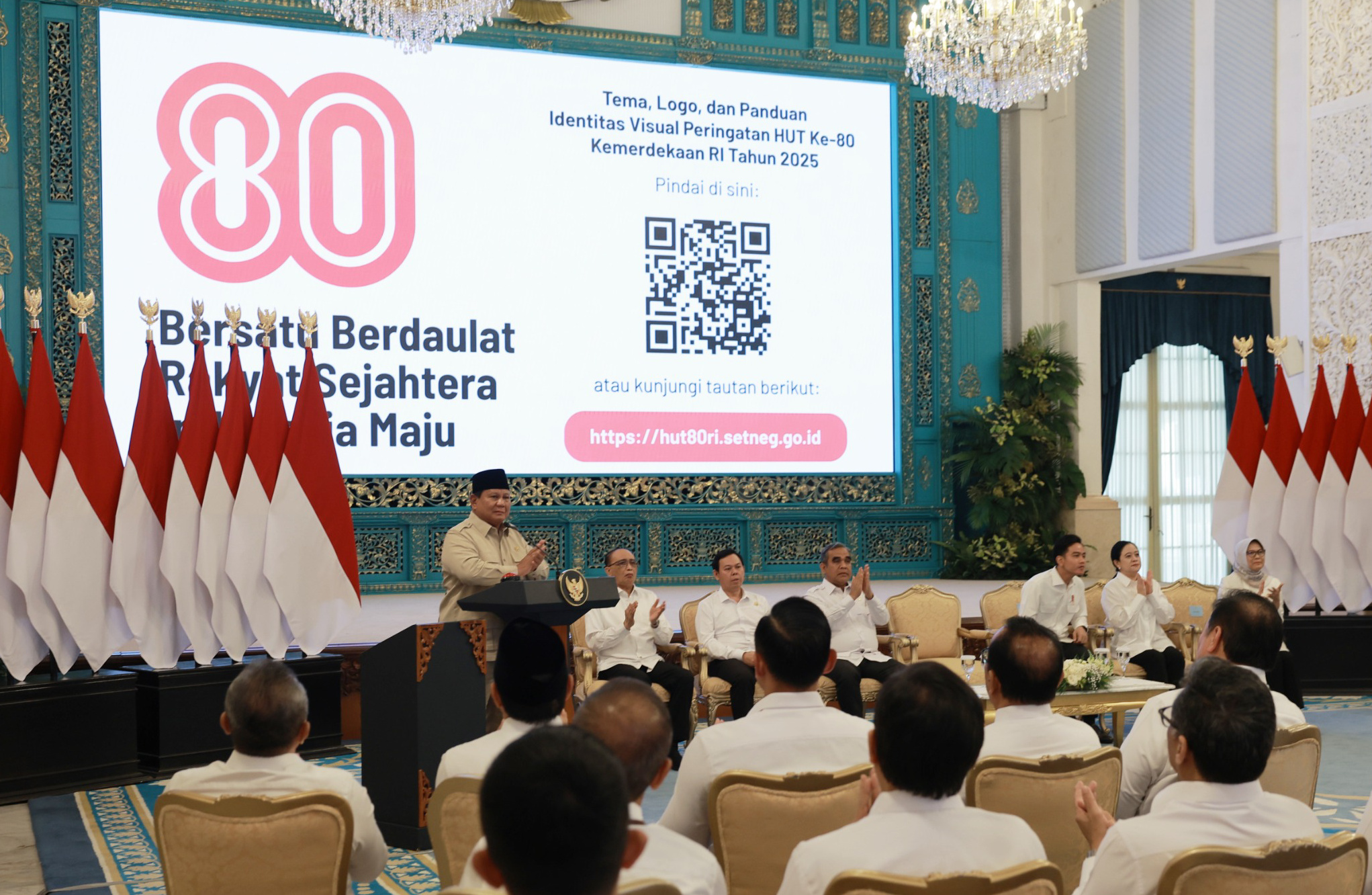 Umumkan Logo dan Tema HUT ke-80 RI, Prabowo Tekankan Kesejahteraan Rakyat sebagai Prioritas ...